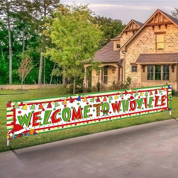 Dr. Seuss | Holiday | Welcome To Whoville Christmas Grinchmas Banner ...